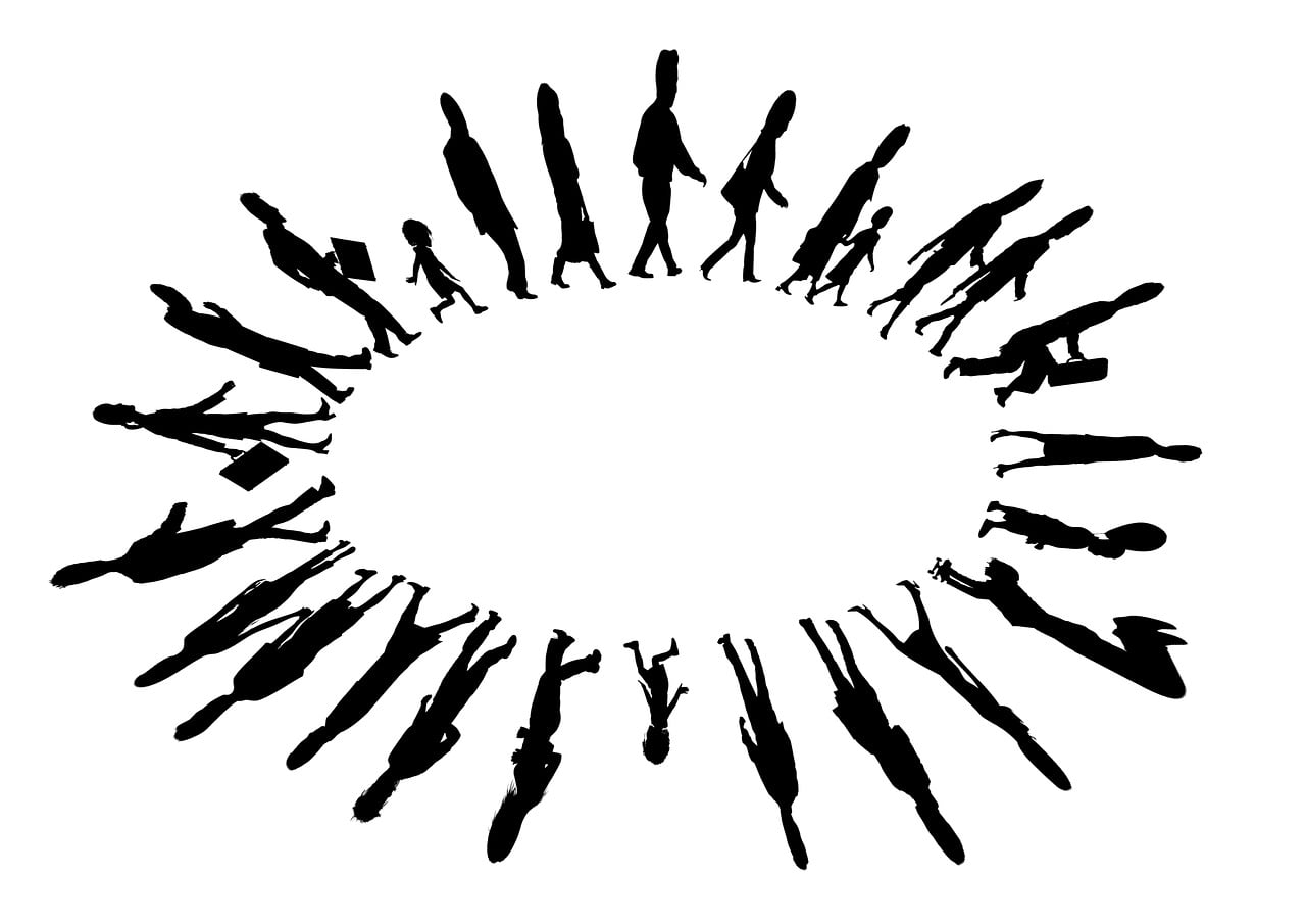 Download People, Silhouettes, Round. Royalty-Free Stock Illustration ...