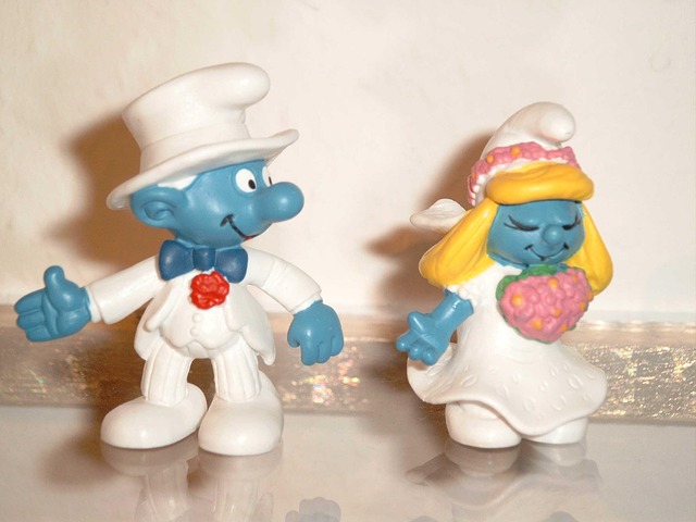 Bride And Groom Wedding Smurfs - Free photo on Pixabay