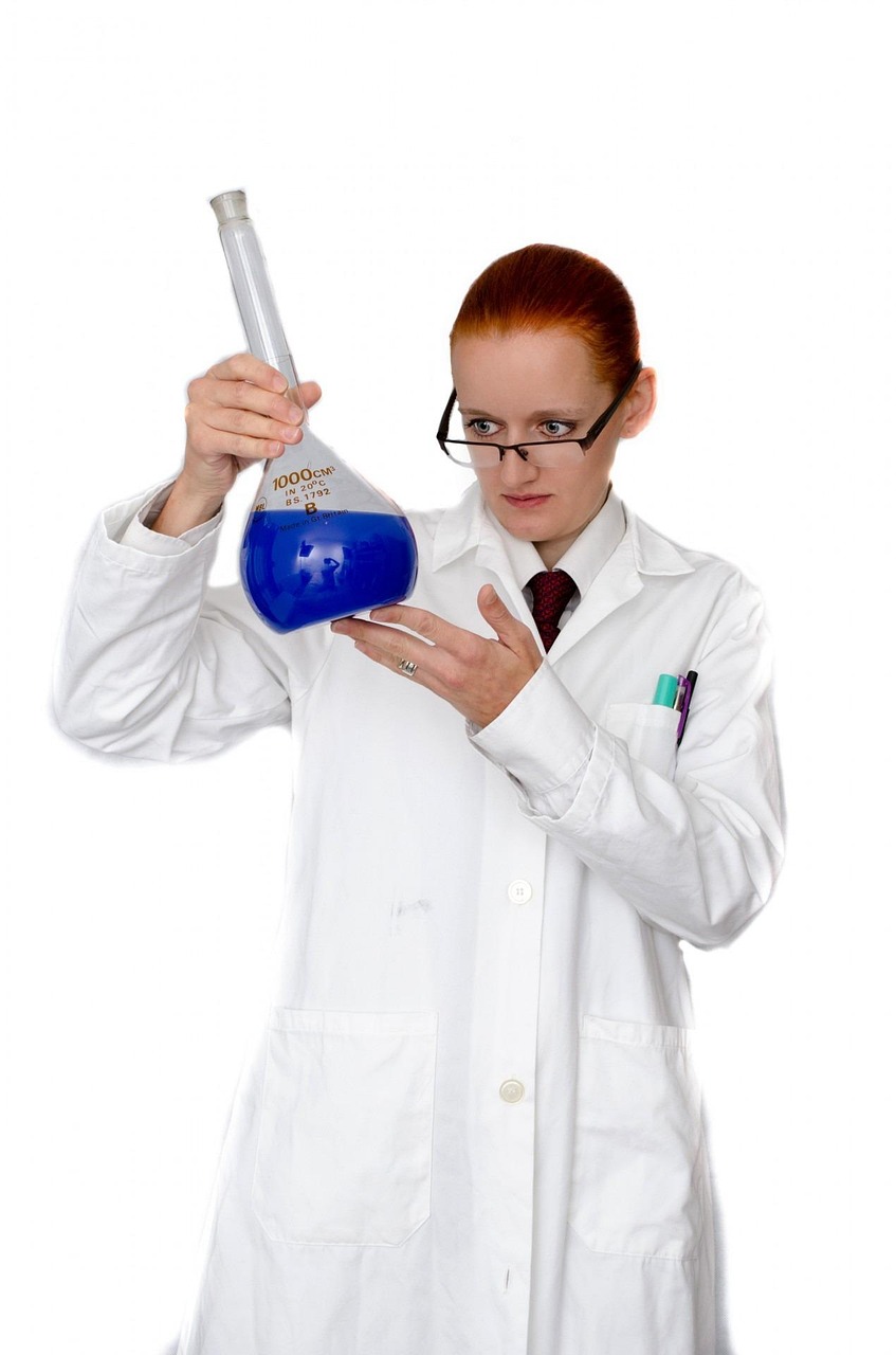 Female Scientist In Lab Coat