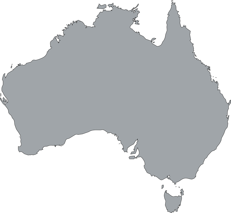 Australia Continent Gray · Free vector graphic on Pixabay