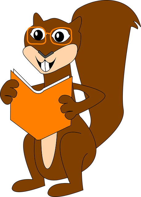 Download Reading Squirrel, Comic, Glasses. Royalty-Free Vector Graphic ...