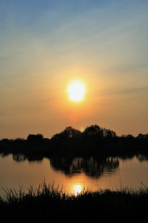 Sunset Over Pond Water - Free photo on Pixabay - Pixabay