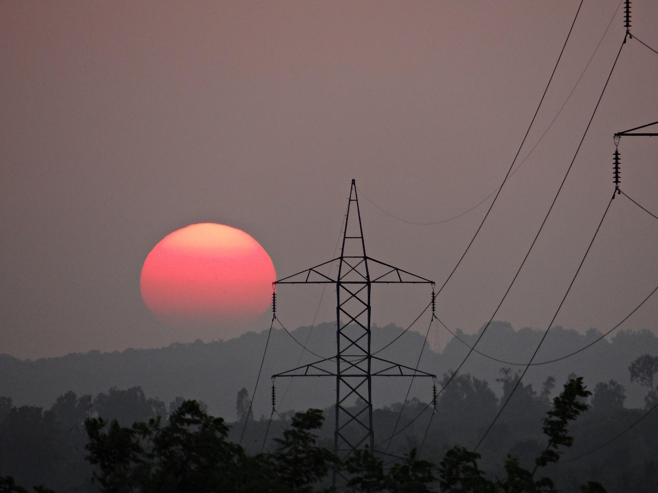 Sunset Electric Pylon - Free photo on Pixabay - Pixabay