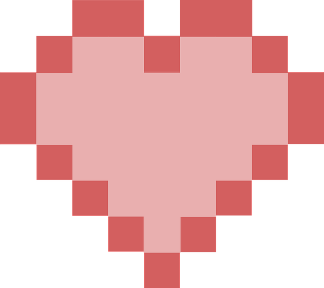 Download Pixel Heart Rose Royalty Free Vector Graphic Pixabay