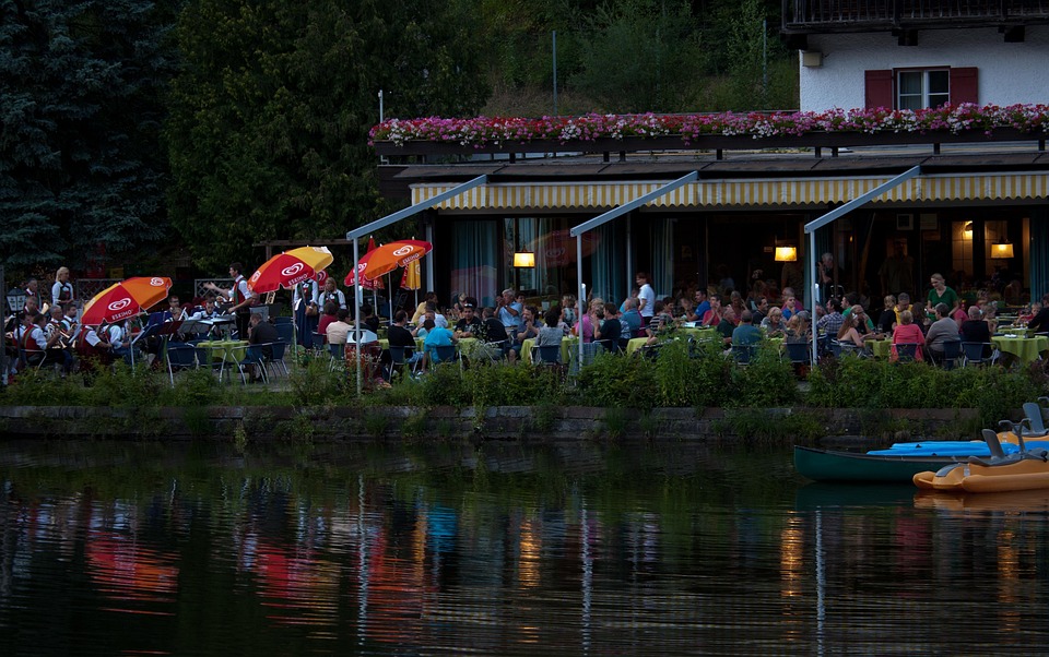 Evening Lakeside Cafe - Free photo on Pixabay