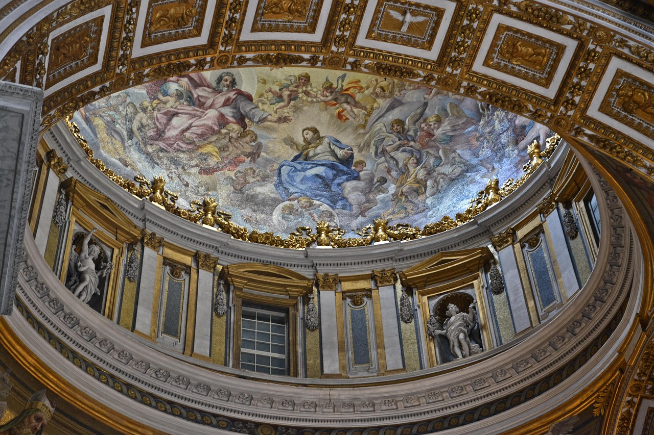 St Peter'S Basilica Ceiling Fresco - Free photo on Pixabay - Pixabay
