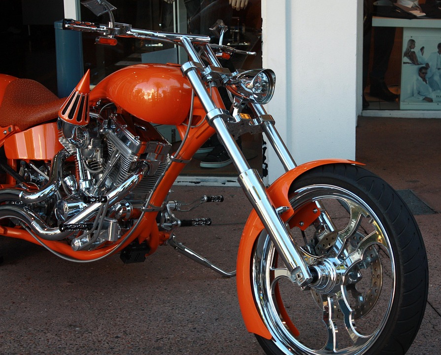 Motorbike Orange Chromr - Free photo on Pixabay