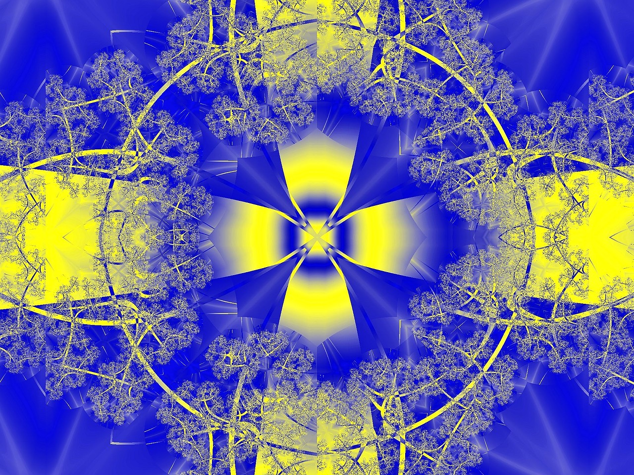 Fractal Yellow Blue - Free image on Pixabay
