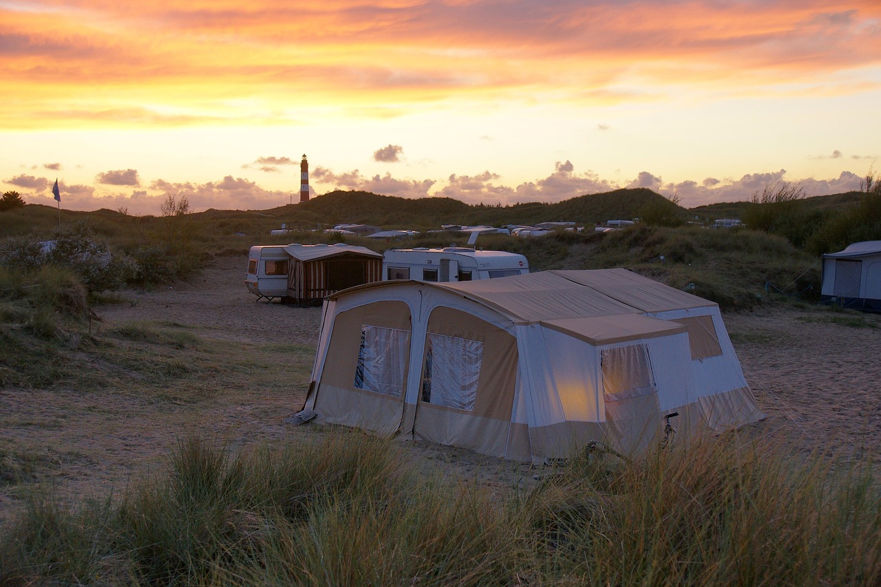 Campsite Folding Caravan Amrum - Free photo on Pixabay - Pixabay