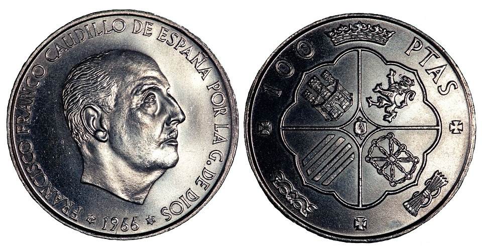Pesetas Mynt Spanien - Gratis foto på Pixabay