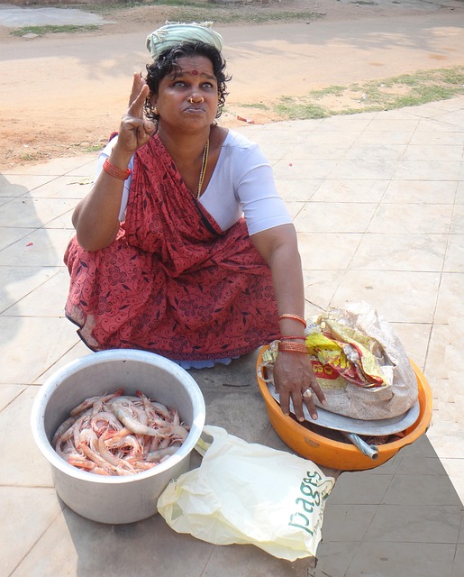 Fish Wife Prawns Sale - Free photo on Pixabay
