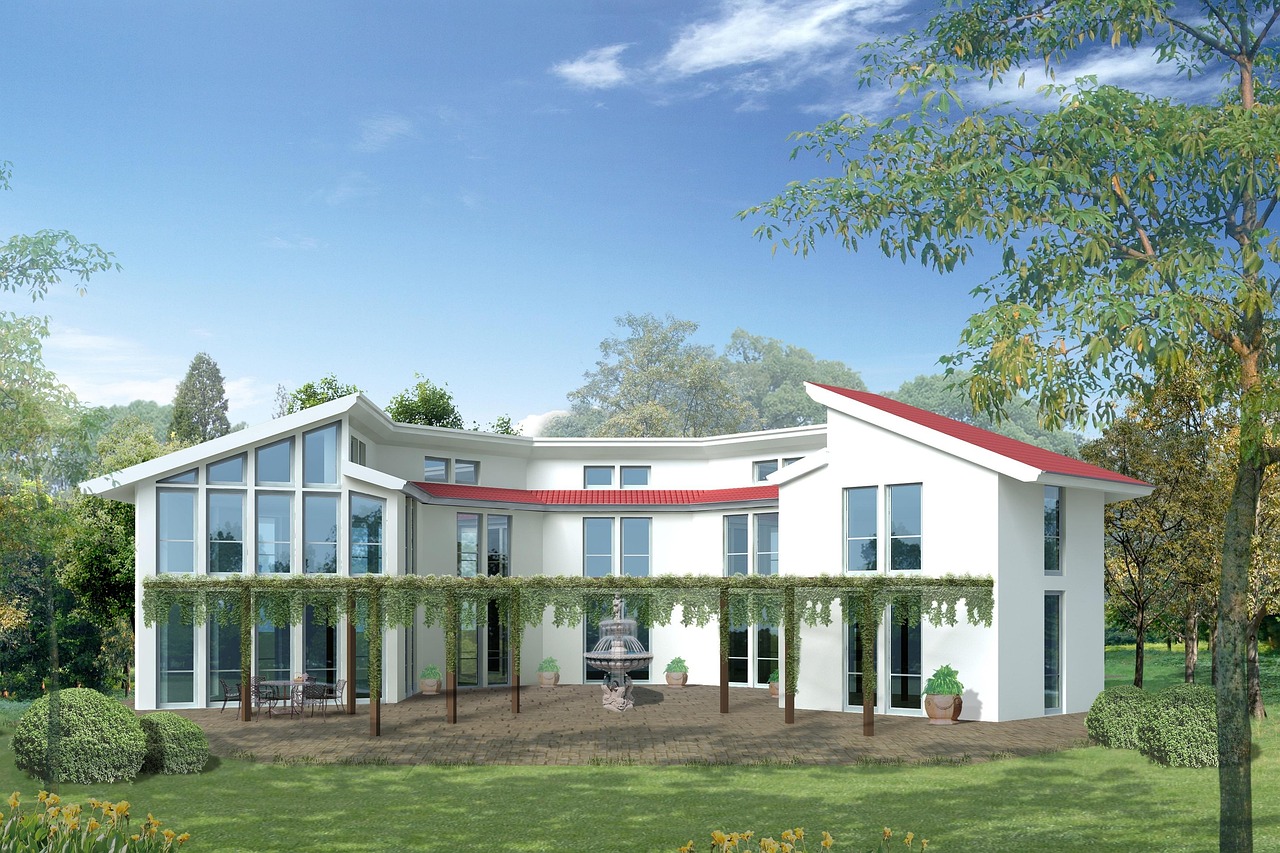 Single Family Home Villa Rendering - Free photo on Pixabay