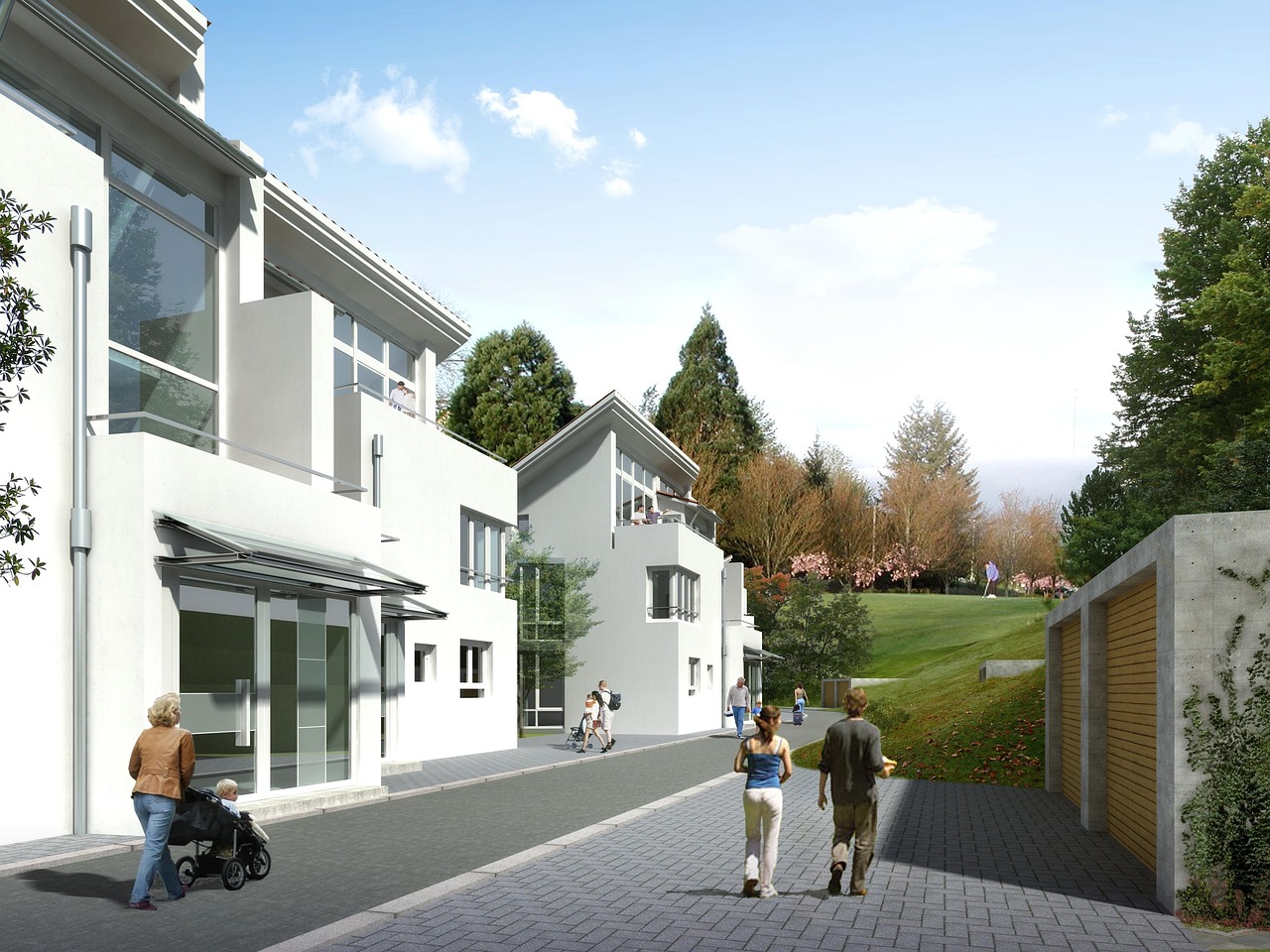 Apartment Building Villa Rendering - Free photo on Pixabay - Pixabay