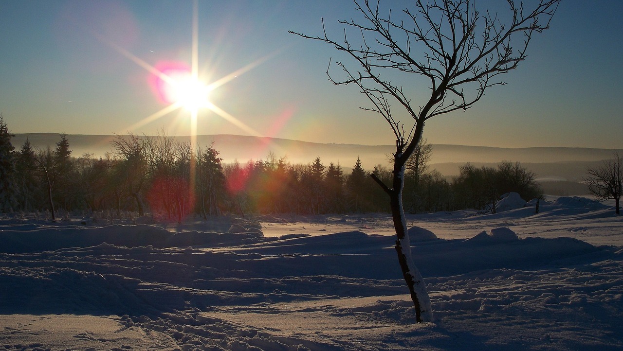 Ore Mountains Winter Sun Set - Free photo on Pixabay