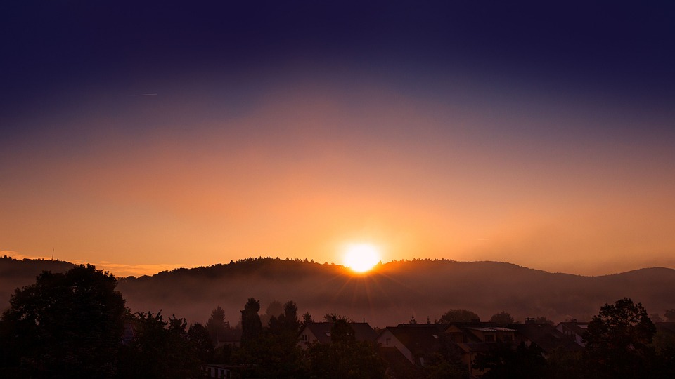 Sonnenaufgang Sonne Nebel Kostenloses Foto Auf Pixabay