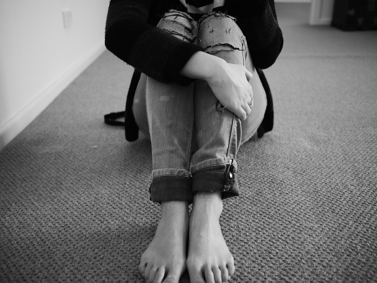 Woman Vulnerable Ripped Jeans - Free photo on Pixabay - Pixabay