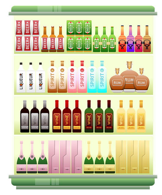 Download Supermarket Shelf, Liquor, Alcohol. Royalty-Free Stock ...