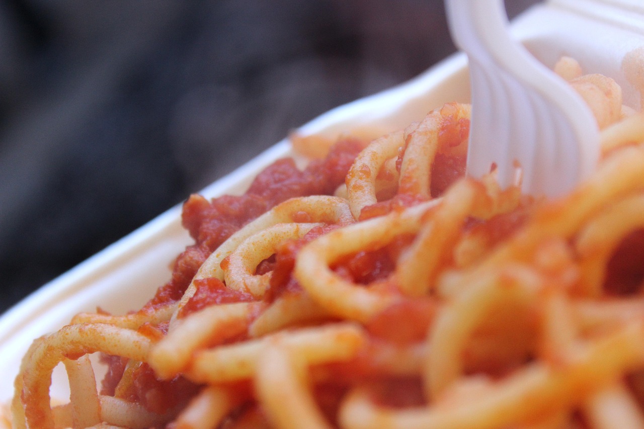 Street Food Pici Tomato And Bacon - Free photo on Pixabay - Pixabay