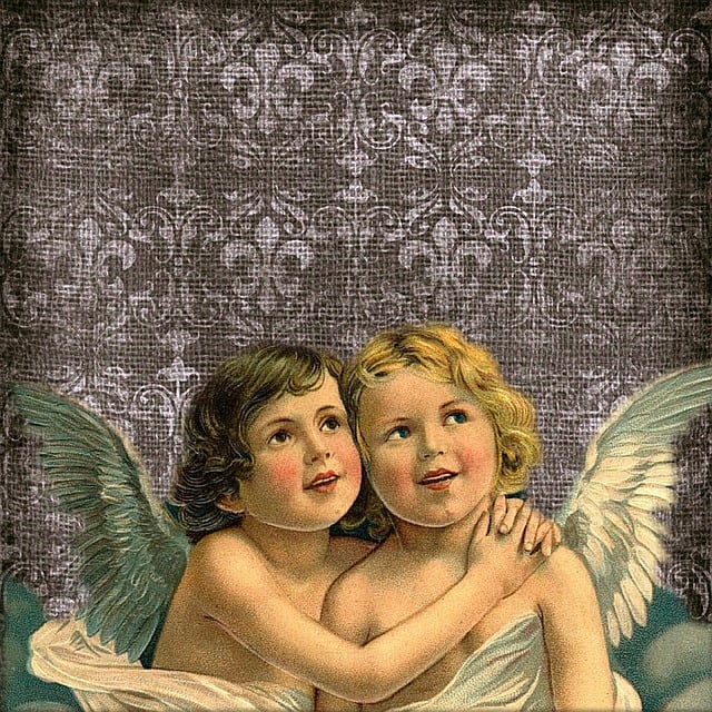 Vintage Angels Chérubin Arrière · Image Gratuite Sur Pixabay