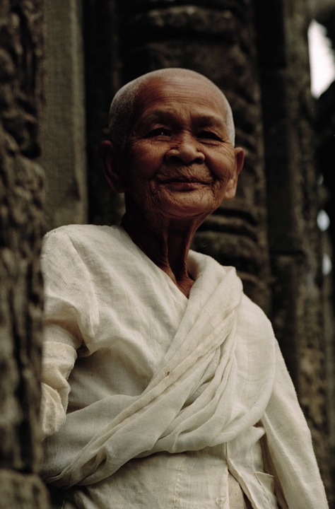 Beautiful Elderly Woman Buddhist - Free photo on Pixabay