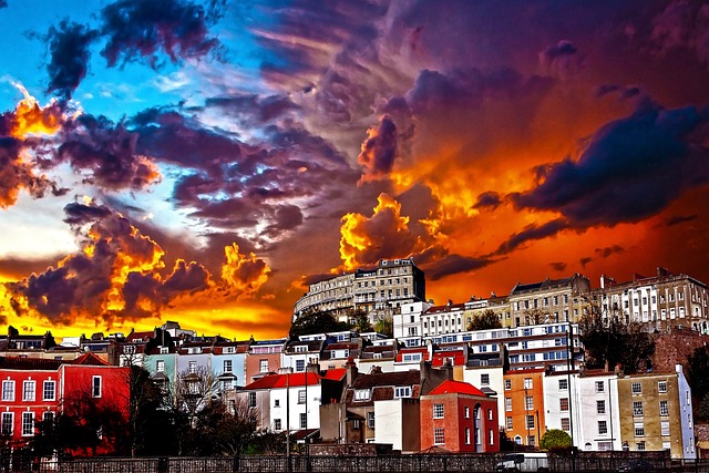 Town Landscape Dramatic Sunset - Free photo on Pixabay - Pixabay