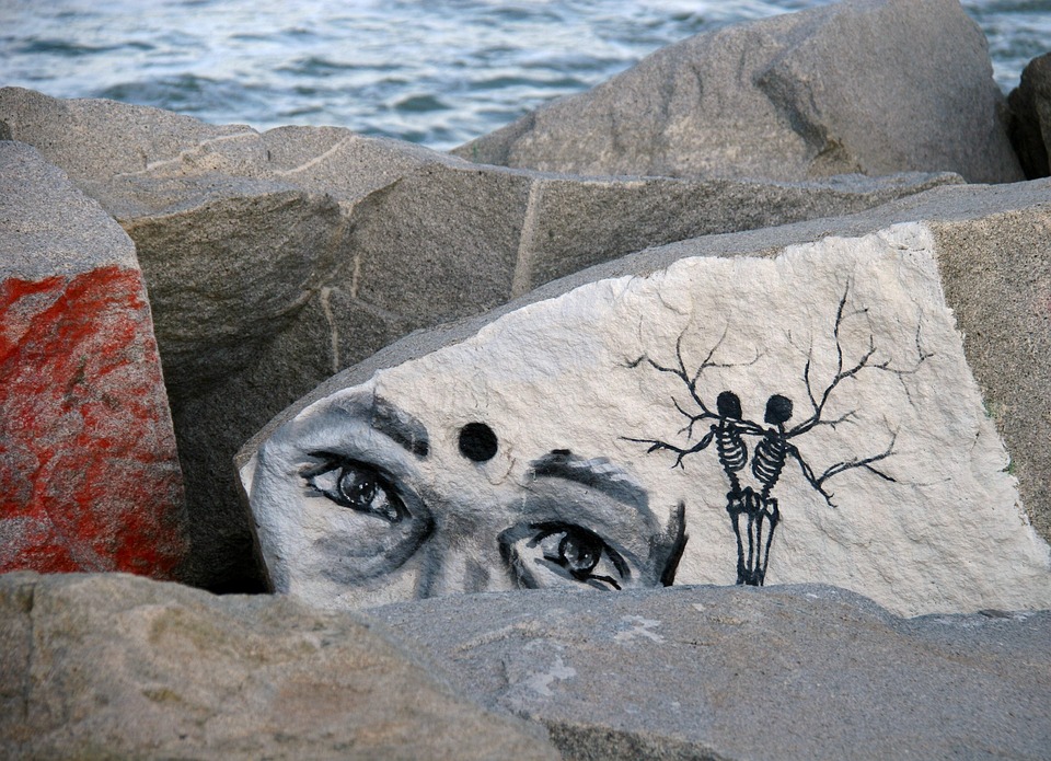 Graffiti Rocks Breakwater - Free photo on Pixabay - Pixabay