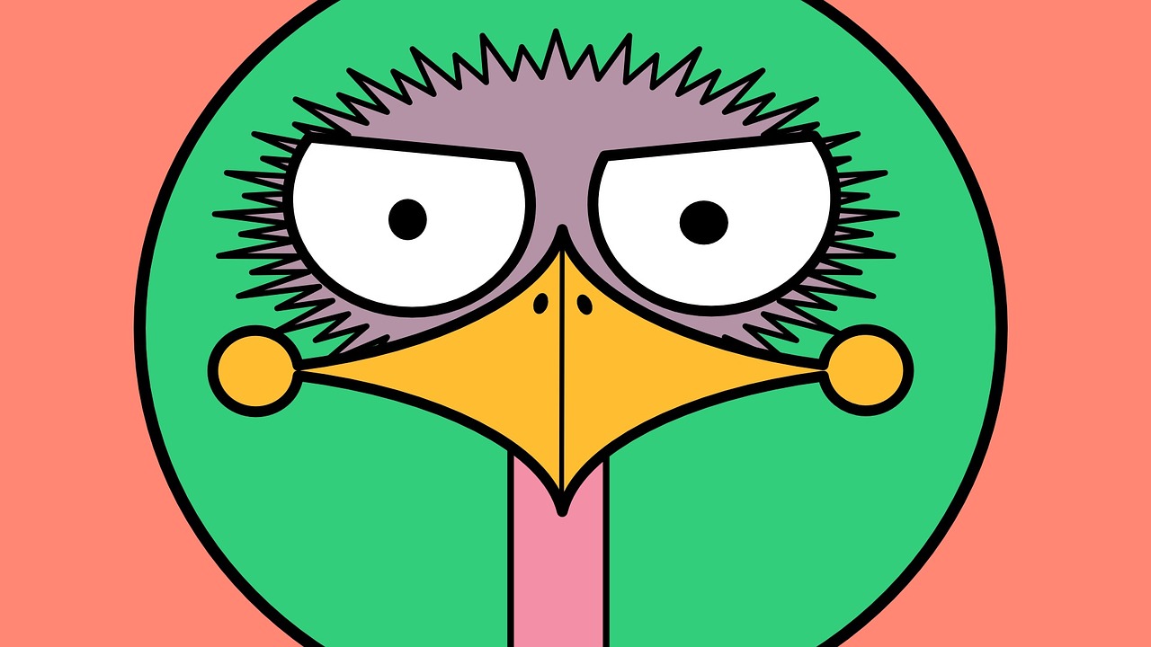 Download Ostrich, Green, Color Pink. Royalty-Free Stock Illustration ...