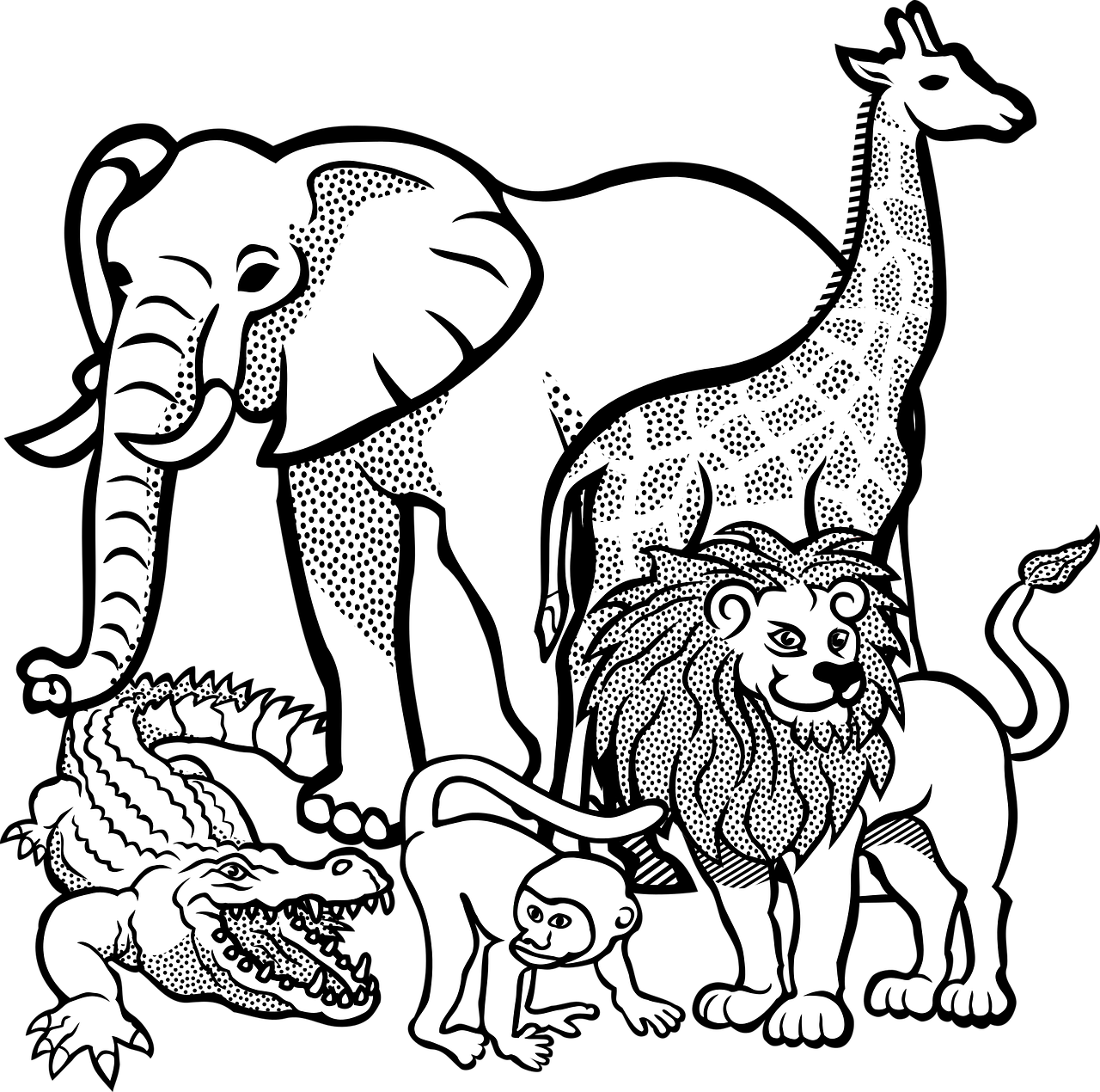 7 Desenhos De Animais Para Imprimir E Pintar