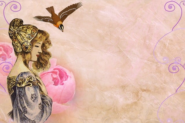 Download Lady, Woman, Floral Background. Royalty-Free Stock ...