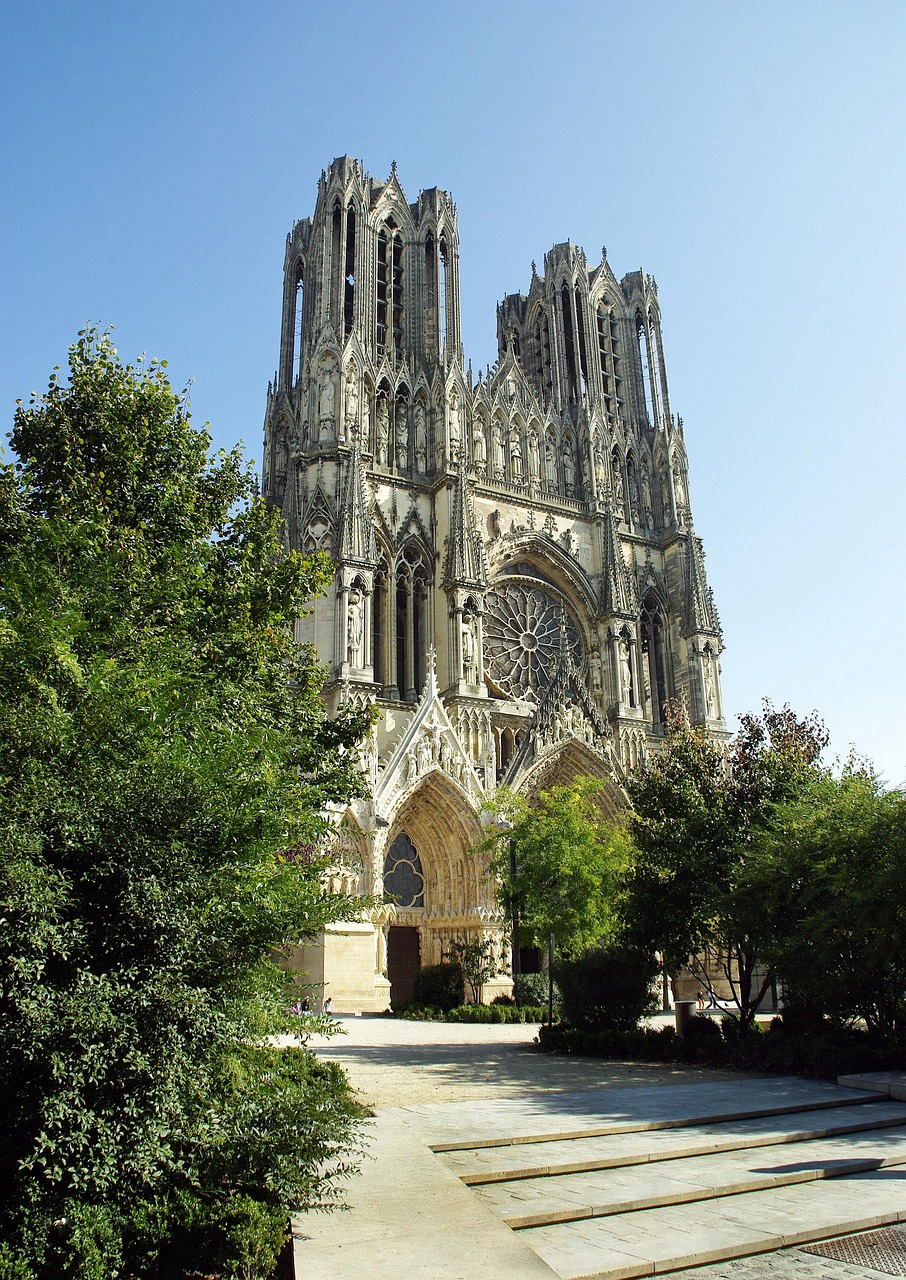Reims Katedralen Förgård - Gratis foto på Pixabay