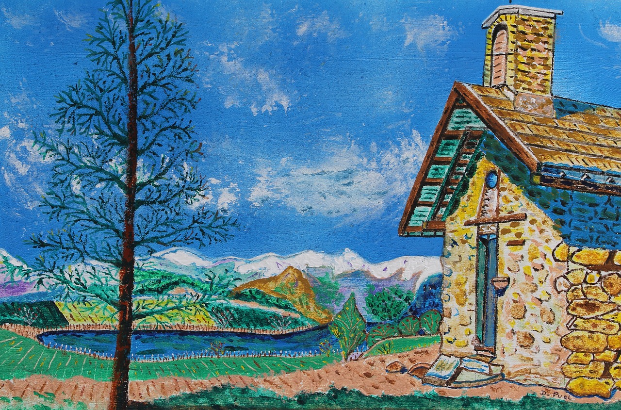 Download Chapel, Landscape, Mountain. Royalty-Free Stock Illustration ...