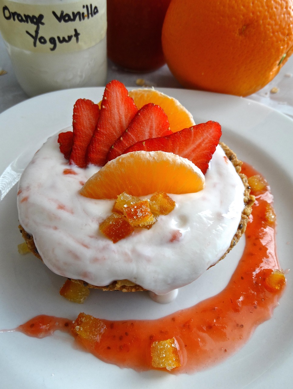 Yogurt Strawberries Orange - Free photo on Pixabay - Pixabay