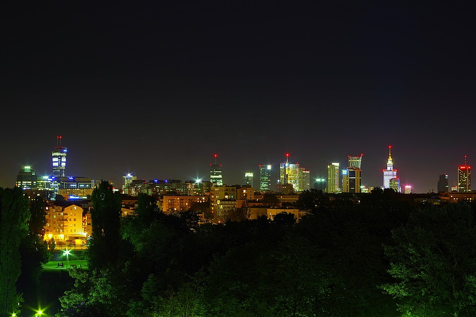 Warsaw Night Downtown City - Free photo on Pixabay