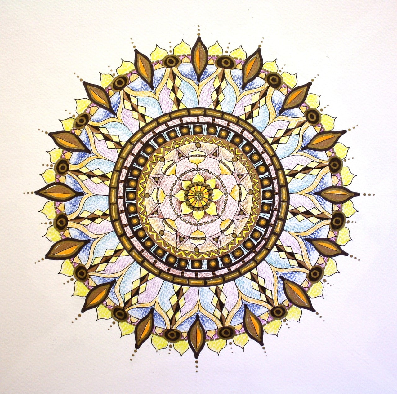 Mandala Dibujado A Mano En Libro De Colorear Mandala Dibujo, Patrón