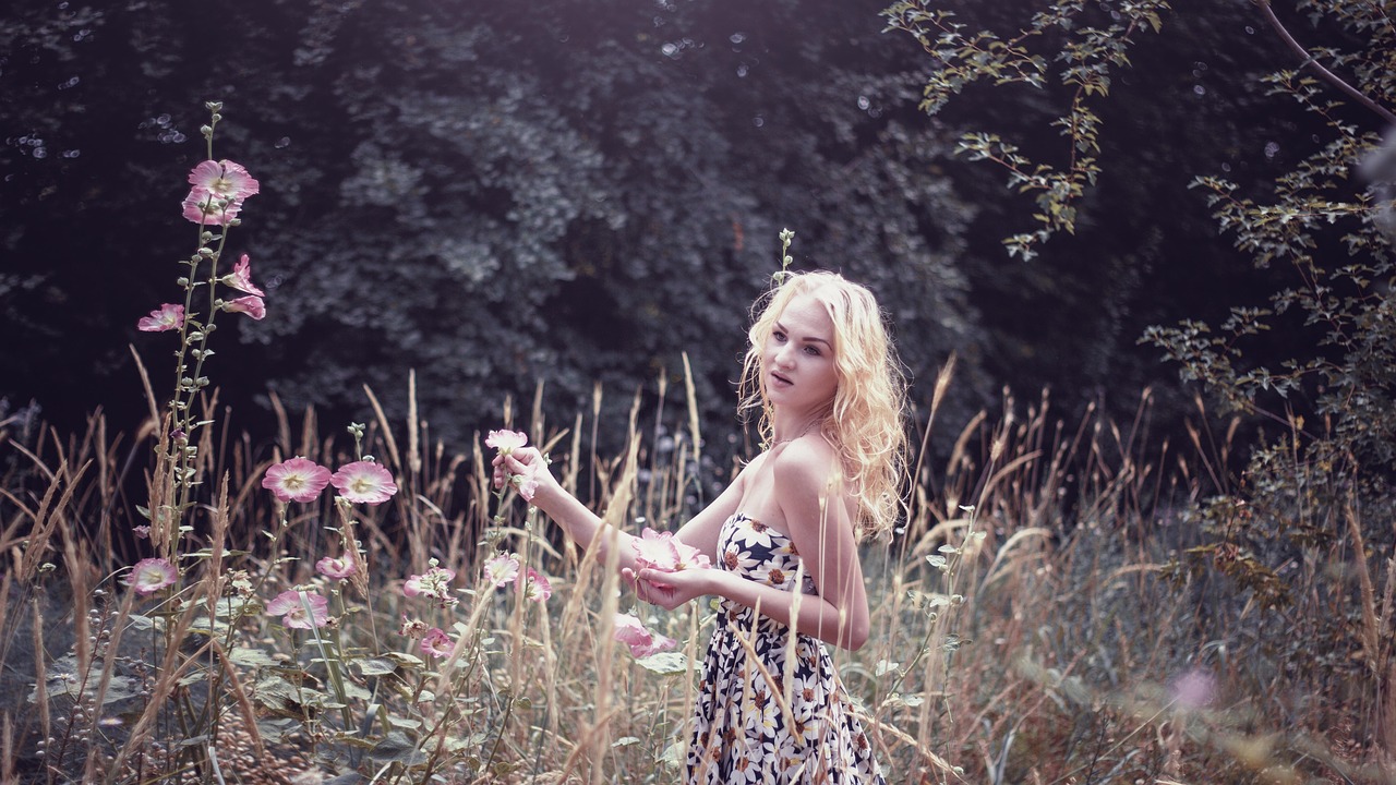 Girl Picking Flowers Nature Summer - Free photo on Pixabay - Pixabay