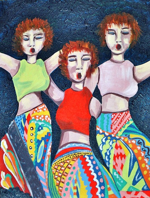 Download Painting, Acrylic Paint, Singing Ladies. Royalty-Free Stock ...