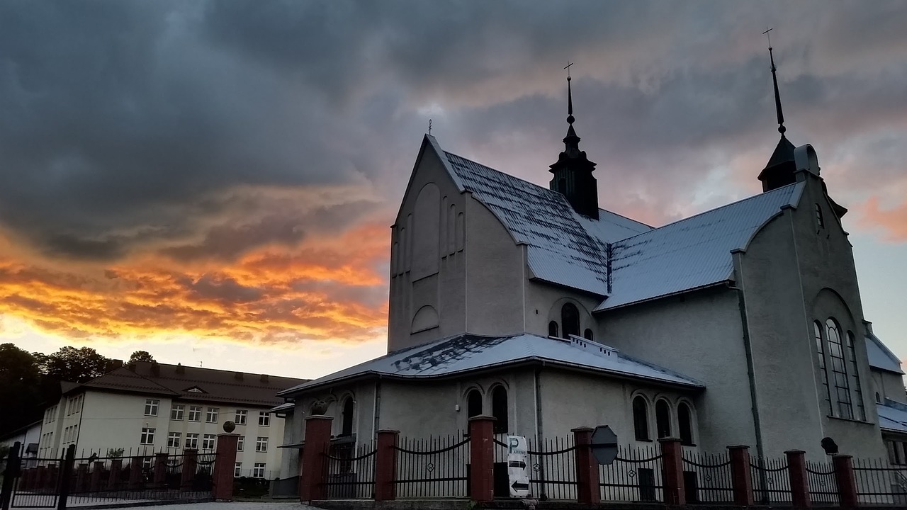 Sunset Church Landscape - Free photo on Pixabay - Pixabay