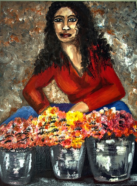 Pintor Flor Dama Acrílico Audaz - Imagen gratis en Pixabay - Pixabay