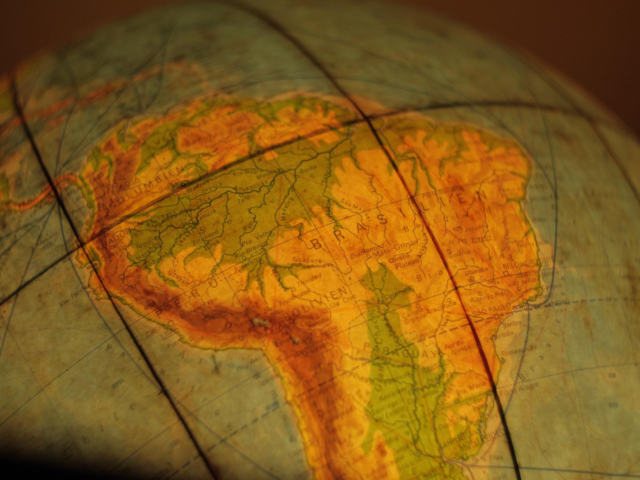Brazil World Map Globe