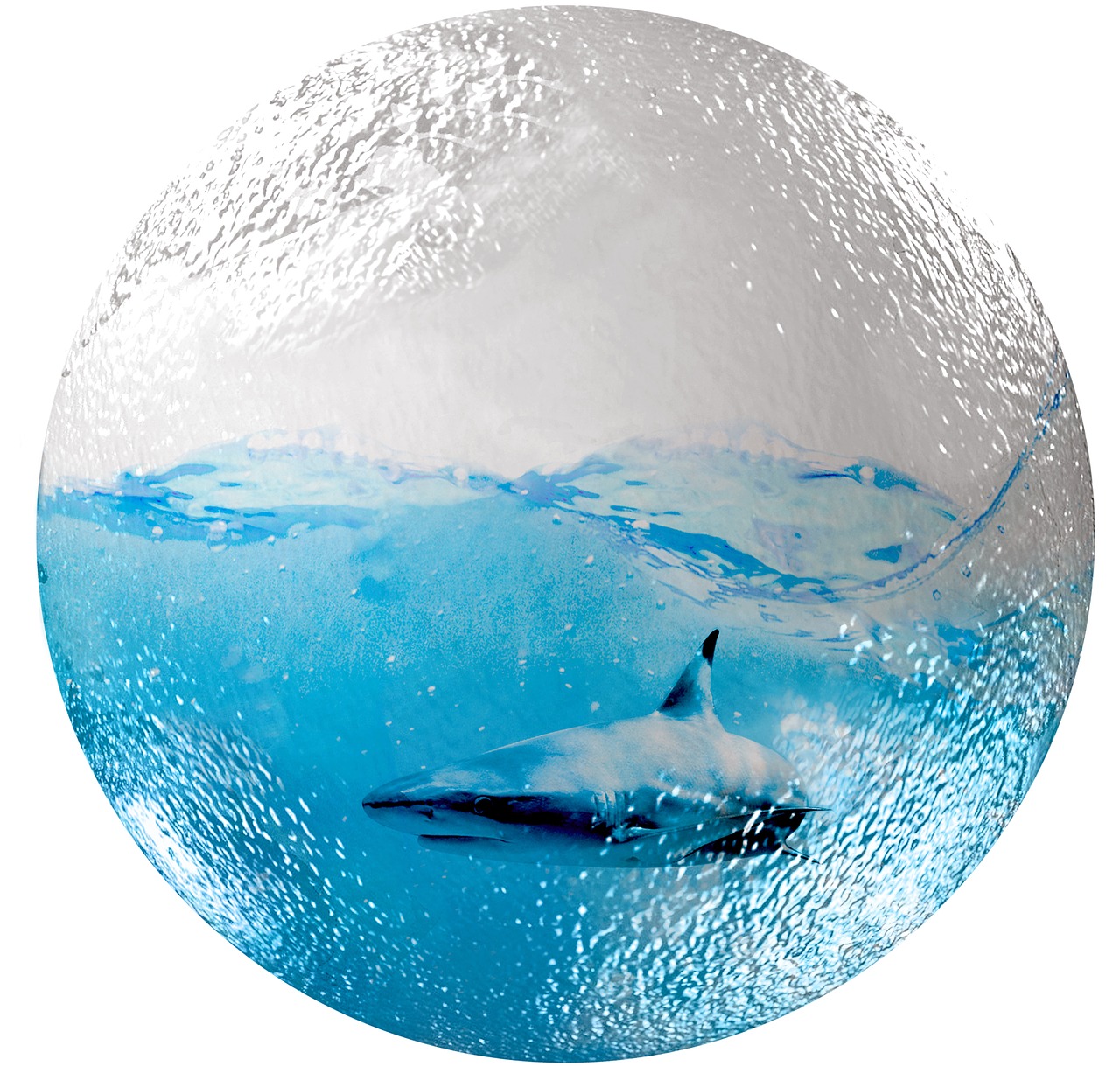 Download Glass Sphere, Water, Shark. Royalty-Free Stock Illustration ...