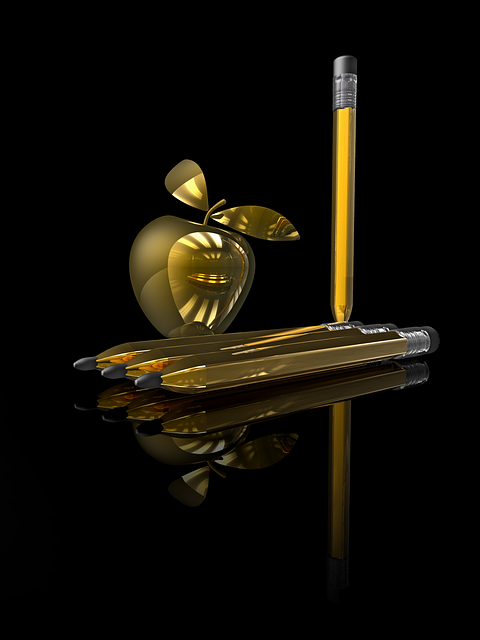 Download Apple Pencil Gold Royalty-Free Stock Illustration Image - Pixabay