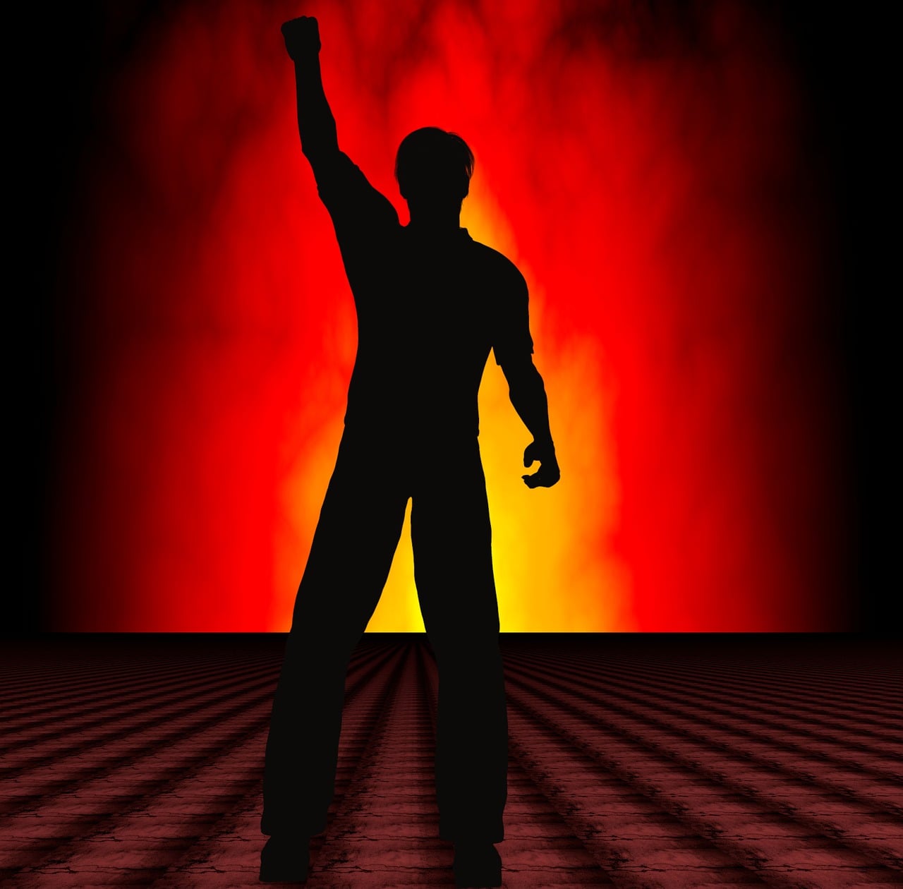 Download Uprising, Fire, Silhouette. Royalty-Free Stock Illustration ...