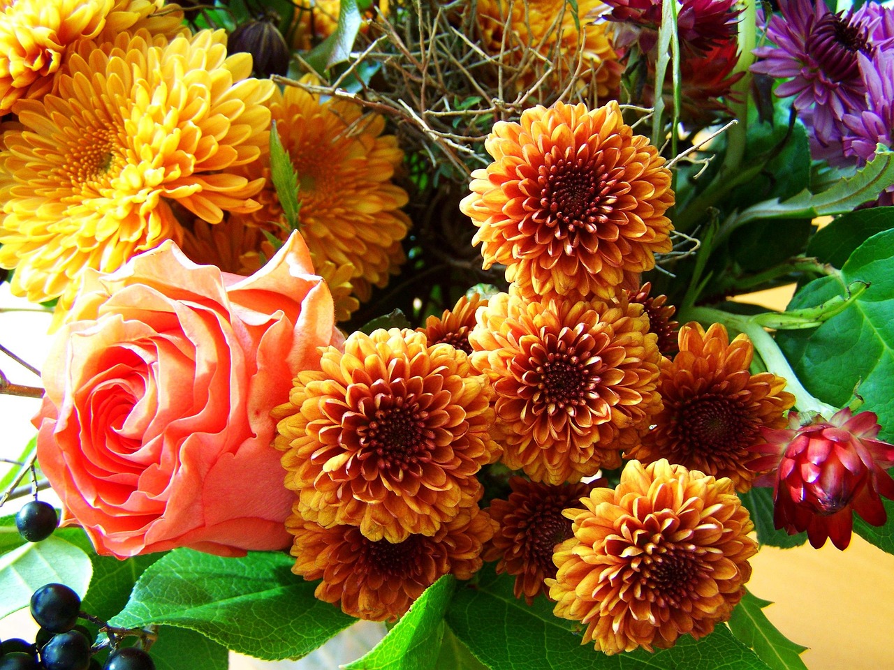 Bouquet Of Flowers Autumn Colours - Free photo on Pixabay