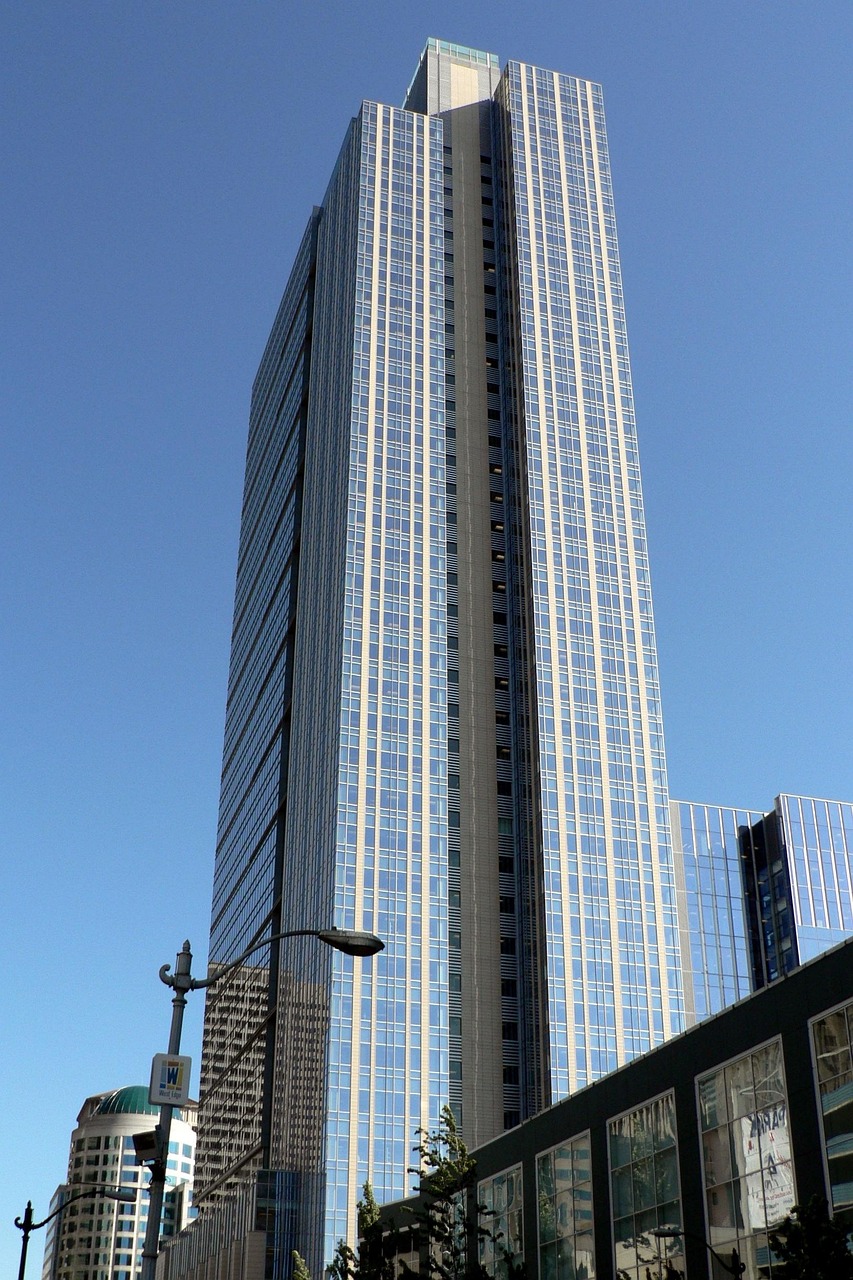 Edificio Azul El Cielo Seattle La - Foto gratis en Pixabay - Pixabay