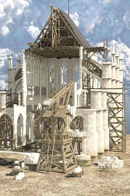 Download Construction Site, Middle Ages, Cathedral. Royalty-Free Stock ...