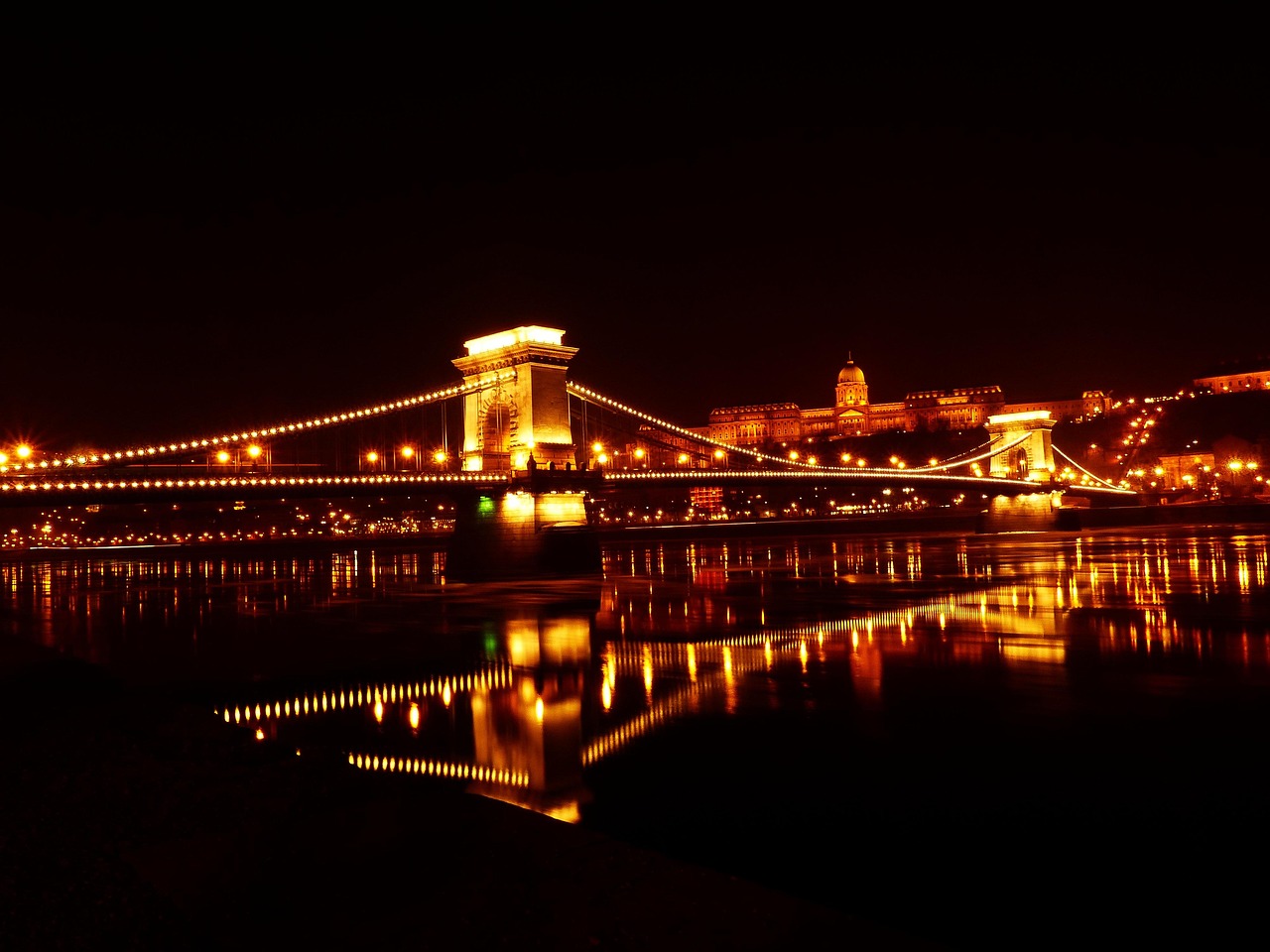 Chain Bridge Budapest Night Shot - Free photo on Pixabay