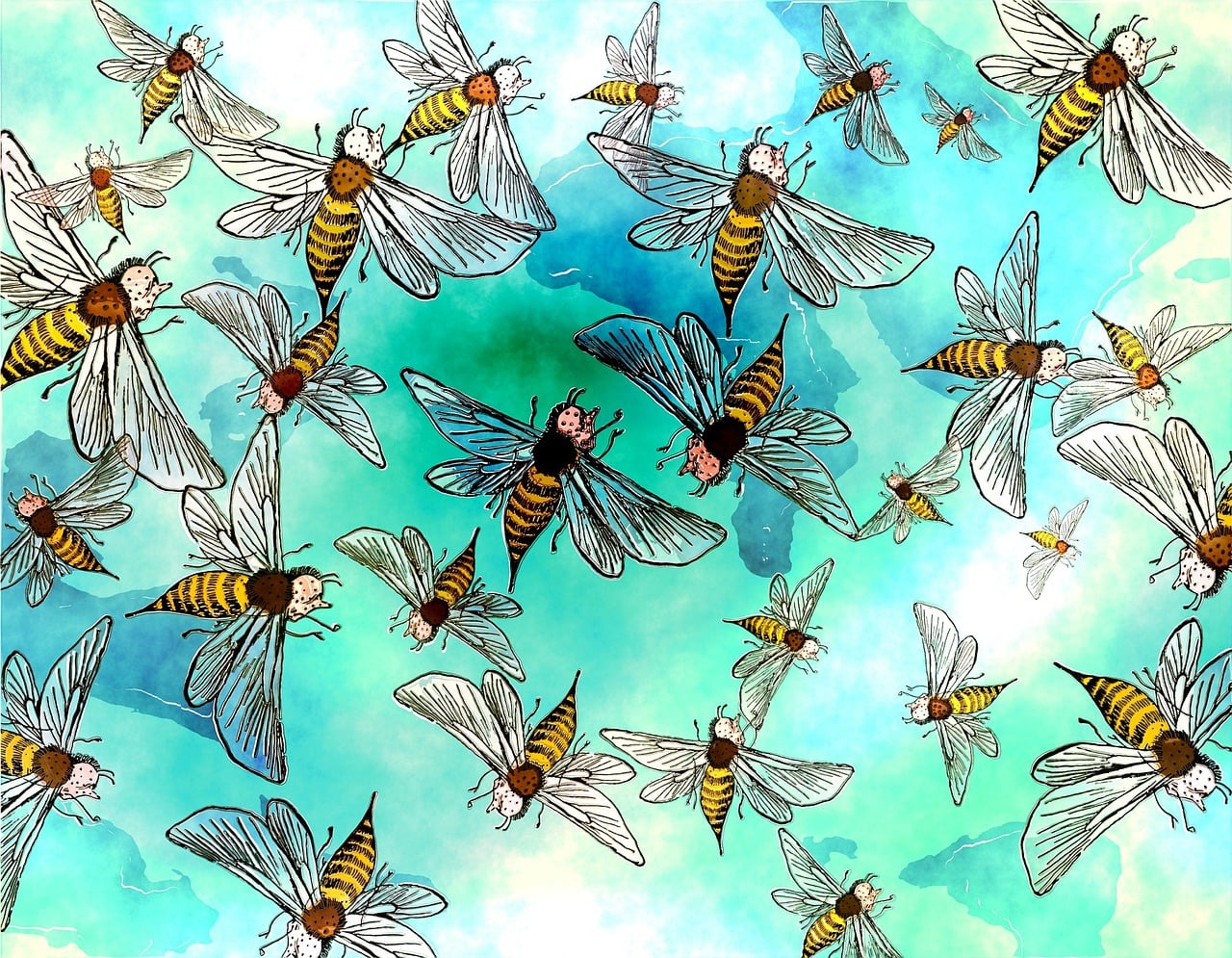 Explore 1,189+ Free Bees Illustrations: Download Now - Pixabay