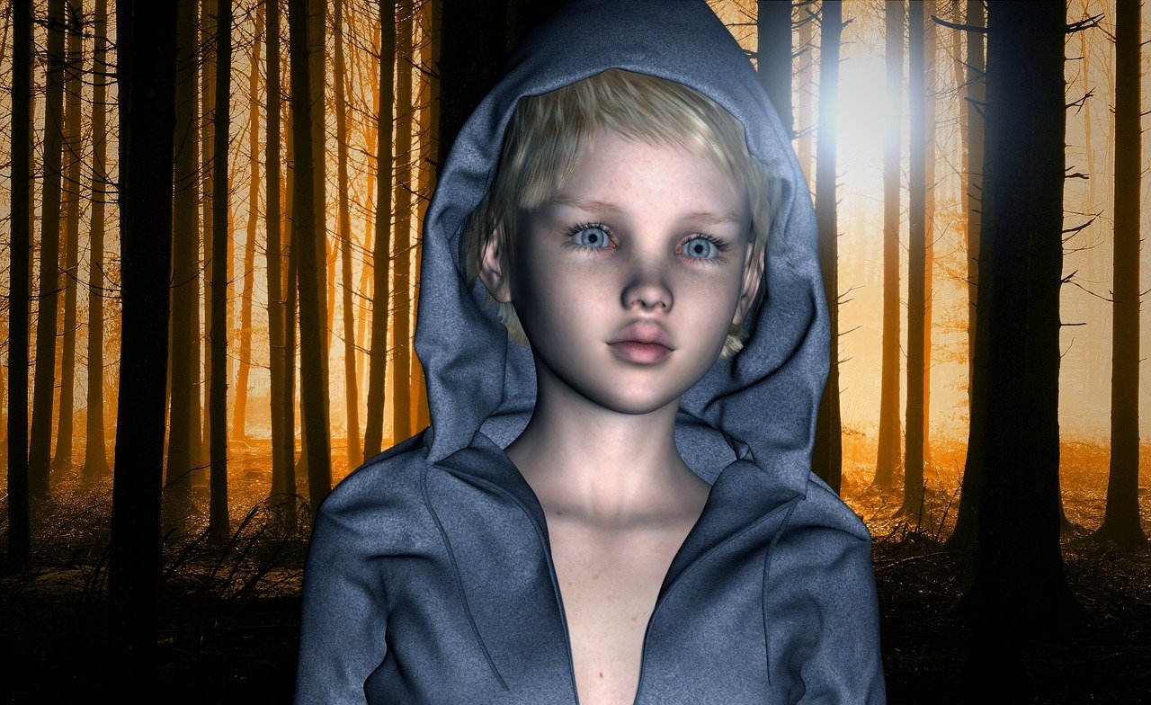 Download Girl Forest Nature Royalty Free Stock Illustration Image