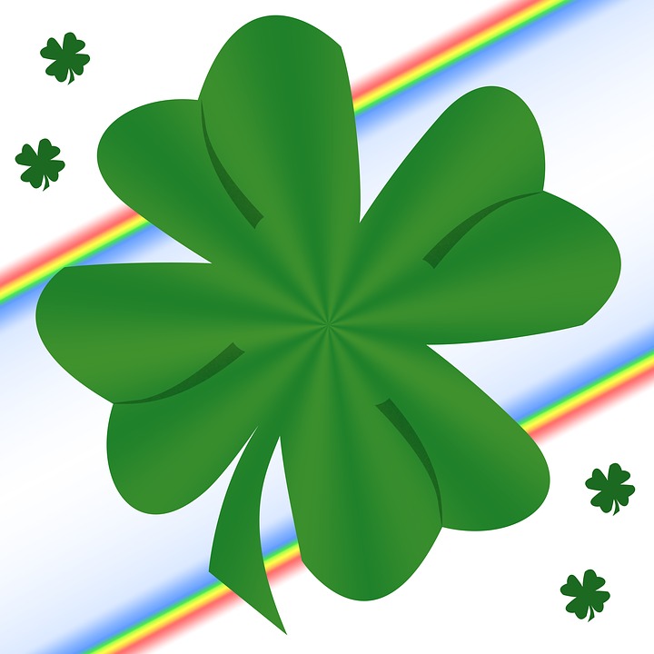 Shamrock And Rainbow Background