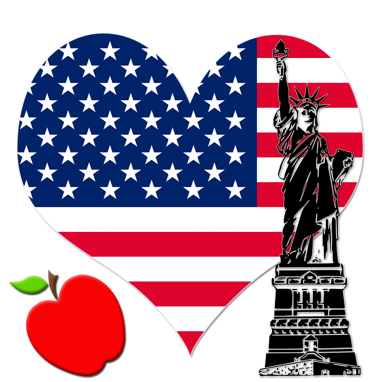 Download Ny, Apple, The Statue Of Liberty. Royalty-Free Stock ...